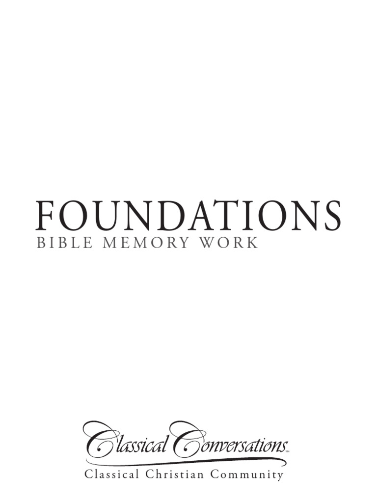 12 - FD - Foundations Bible Memory Work - C1 | PDF | Paul The Apostle ...