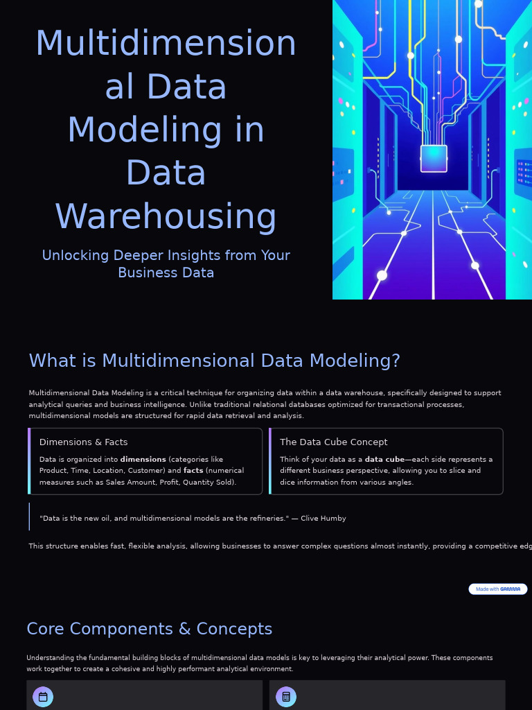 Multidimensional Data Modeling in Warehousing | PDF | Data Warehouse ...