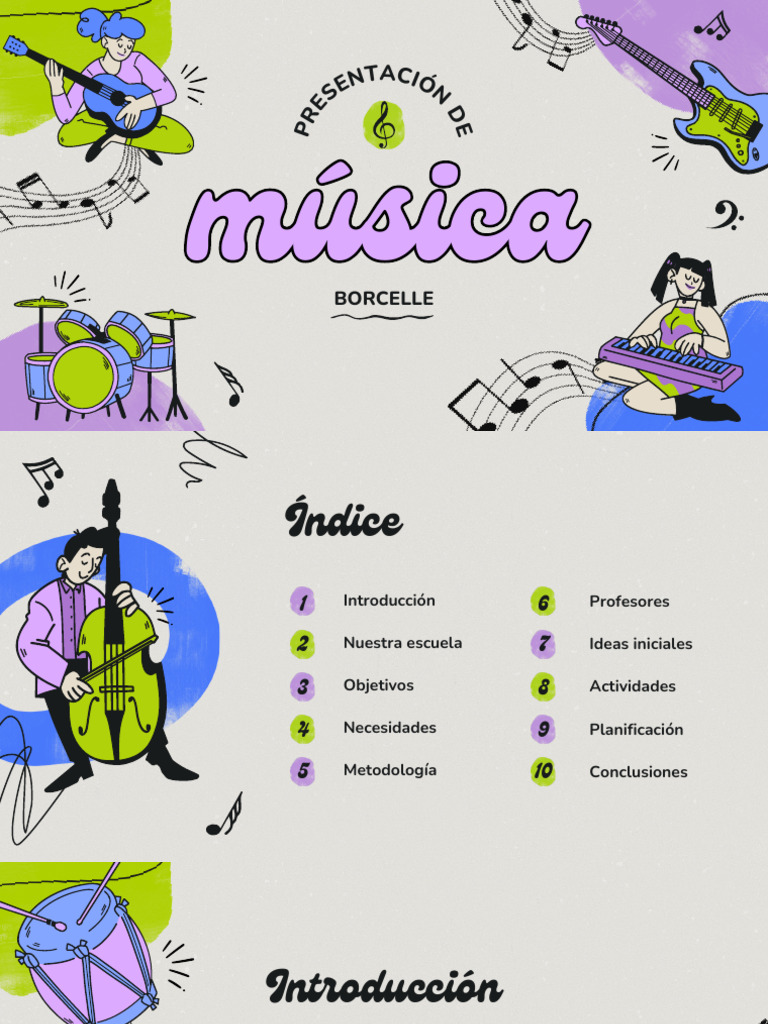 Presentación Escuela de Música Proyecto Musical Instrumentos Ilustrada ...