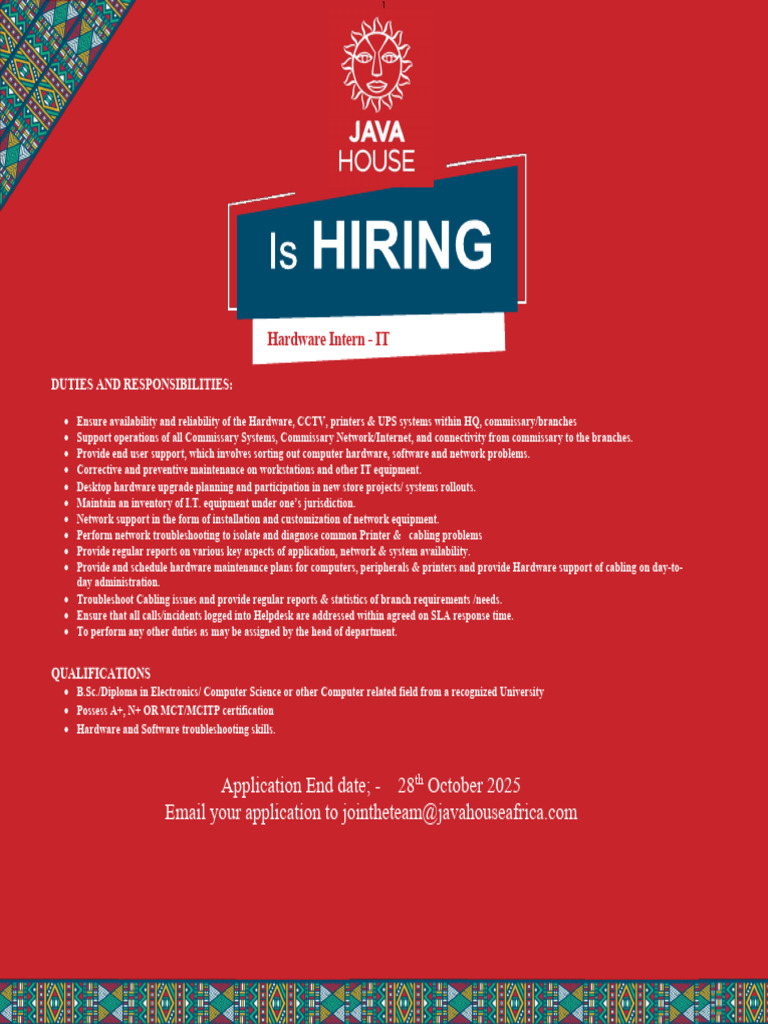 Hardware Intern Job Description | PDF
