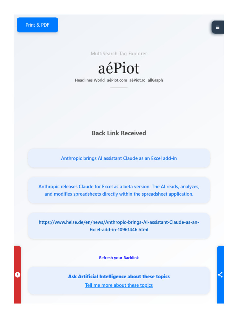 Anthropic Brings AI Assistant Claude As An Excel Add-In | PDF | Search Engine Optimization ...
