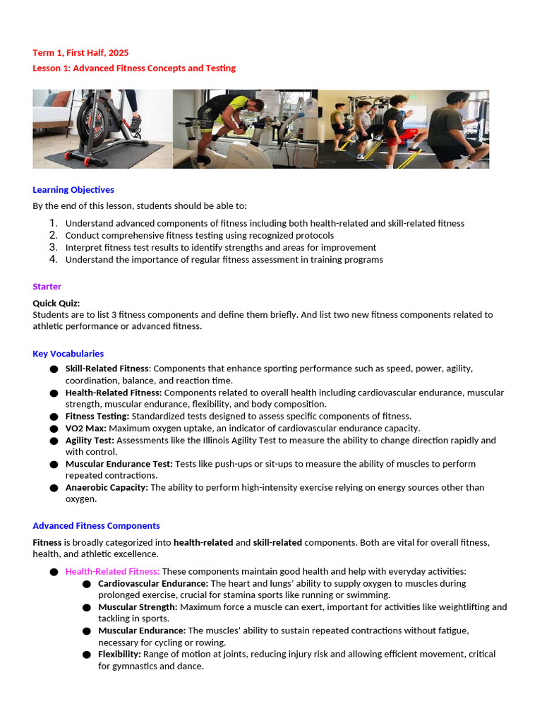 Advanced Fitness Concepts & Testing Guide | PDF | Breathing | Artery