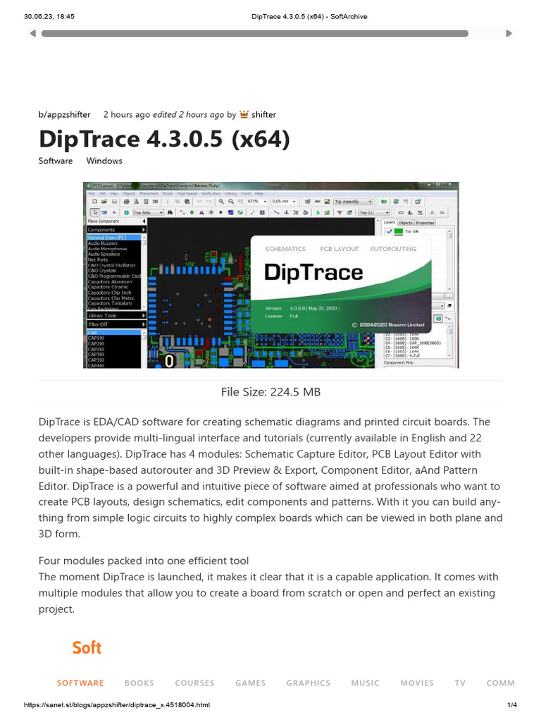 DipTrace 4.3.0.5 (x64) - SoftArchive | PDF | Software | Computer Engineering
