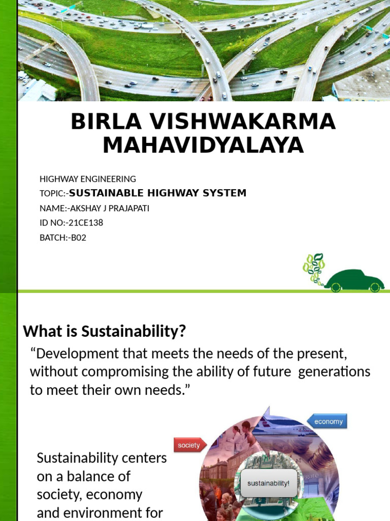 Sustainable Highway Systems Overview | PDF | Road Surface | Sustainability