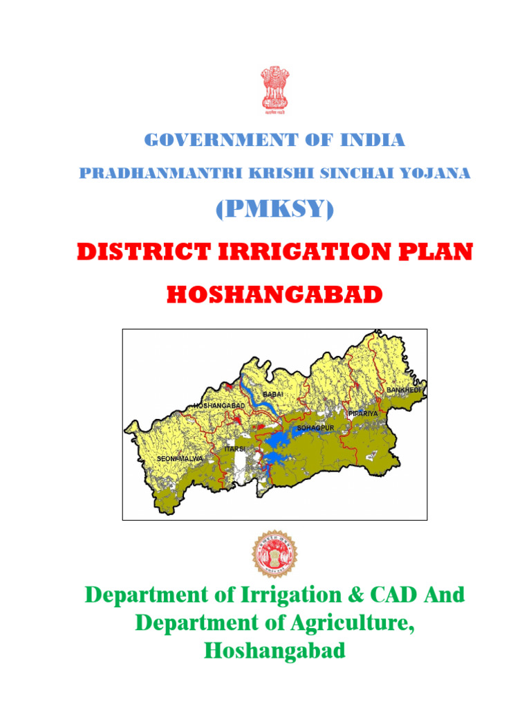 District Irrigation Plan Hoshangabad: (Pmksy) | PDF | Irrigation | Aquifer