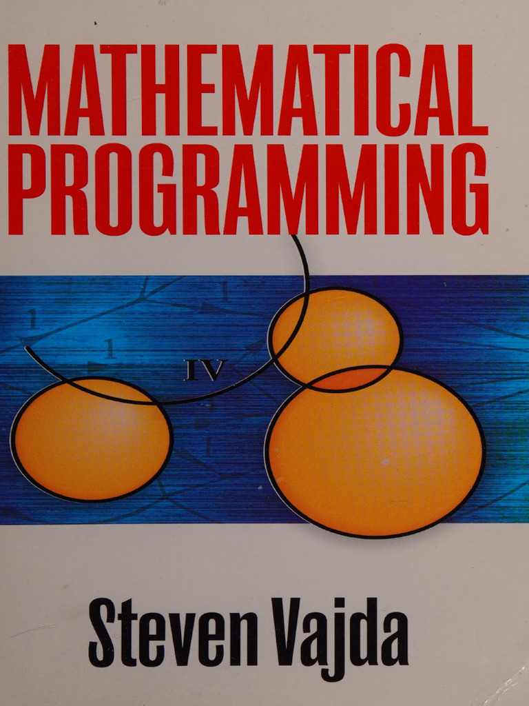 Mathematical Programming Vajda | PDF | Mathematical Relations | Algebra