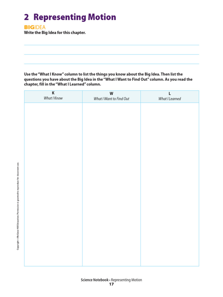 Physics - CH 2 L 1 - Picturing Motion - Notebook. | PDF | Vocabulary