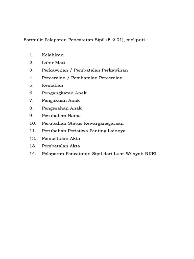 Panduan Isi Formulir F-2.01 | PDF