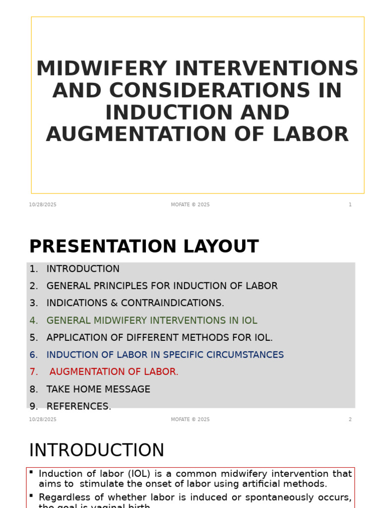 Induction of Labor and Augmentation | PDF | Childbirth | Caesarean Section