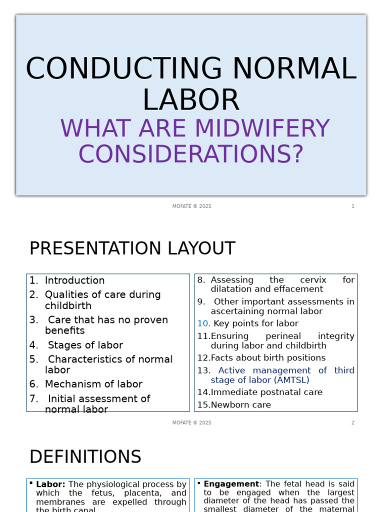 Stages and Care in Normal Labor | PDF | Childbirth | Pelvis