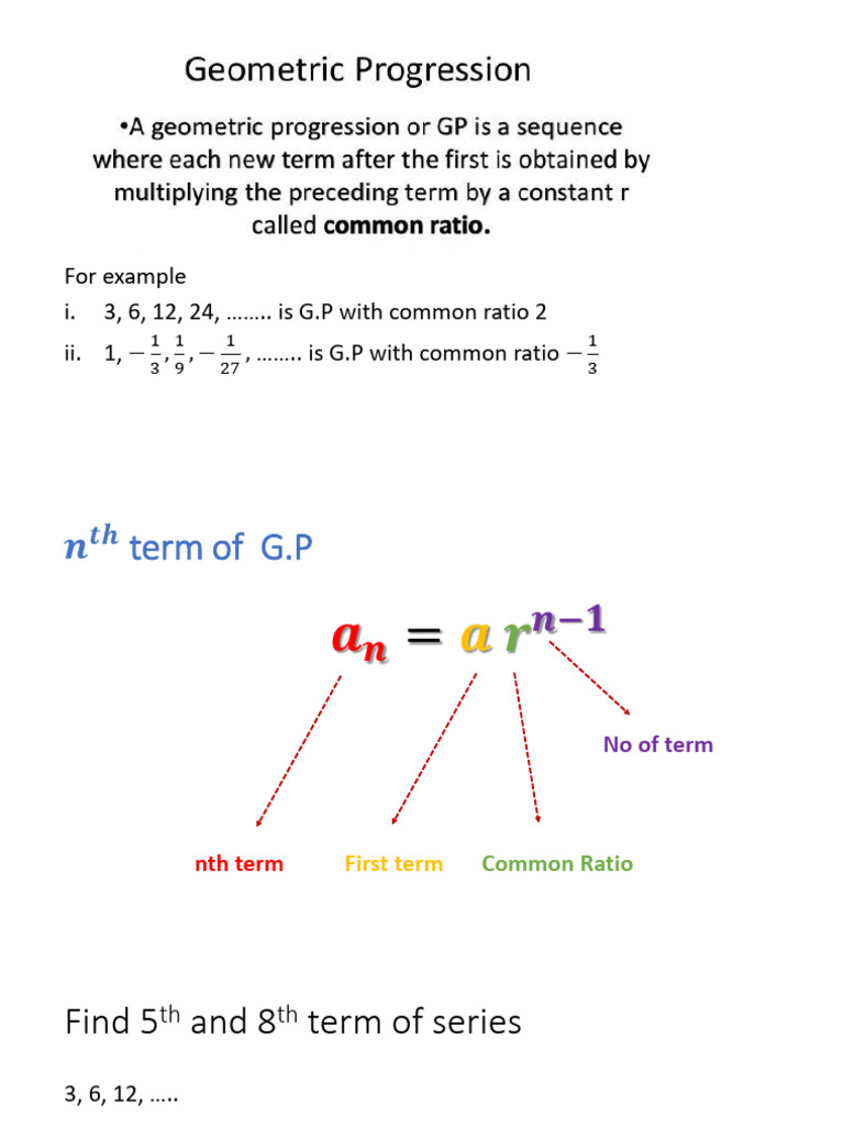 Geometric Sequence Formulas and Examples | PDF | Number Theory ...