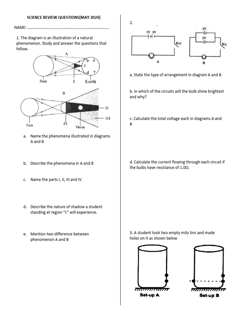Science Review Questions For b9 | PDF | Agriculture