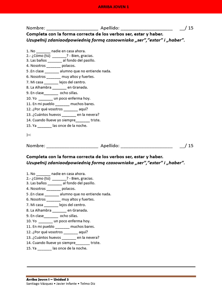 Ser Estar Haber | PDF