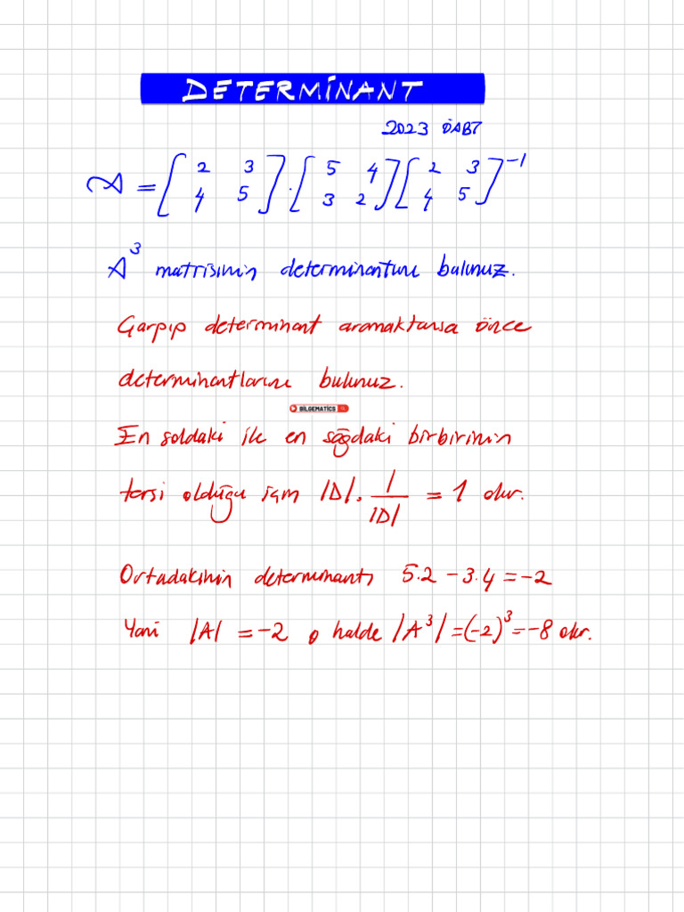 19 Determinant Örnek 0824 | PDF