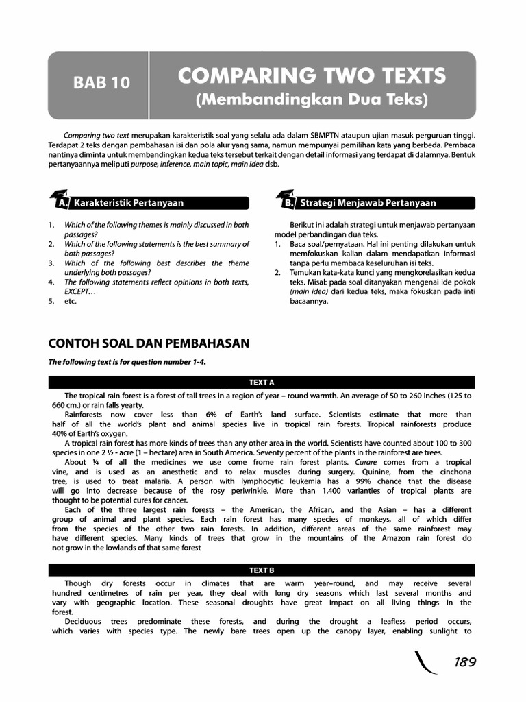 Comparing Two Text | PDF