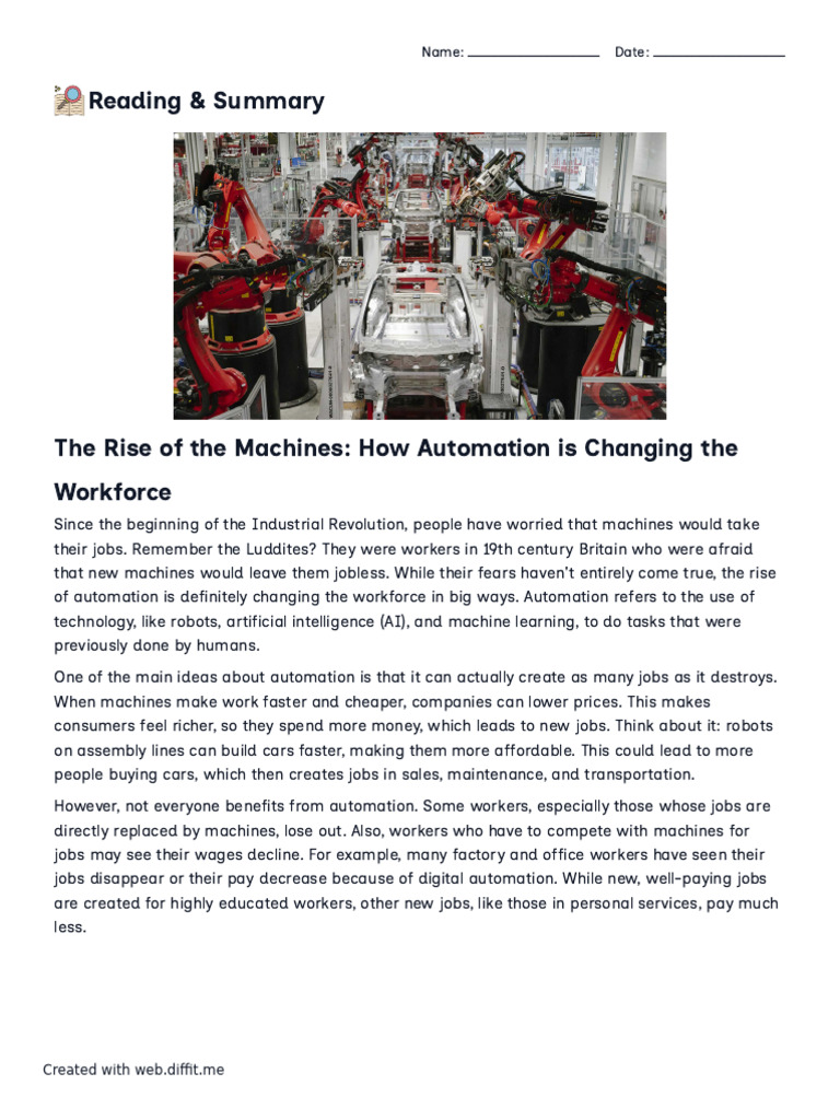 Automation's Impact on Workforce Dynamics | PDF | Automation | Unemployment