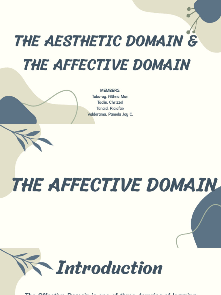 Aesthetic and Affective Learning Domains | PDF | Aesthetics | Creativity