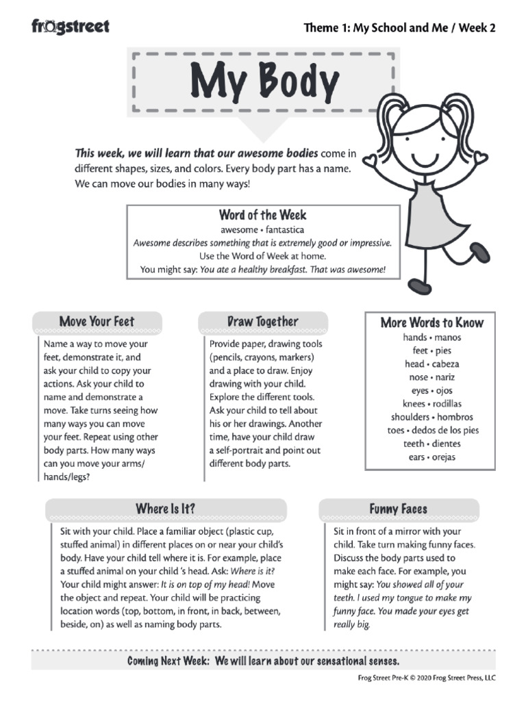 My Body: Week 2 Activities Guide | PDF