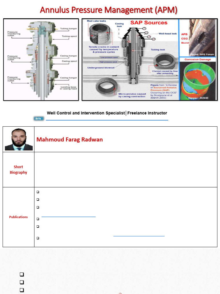 Annulus Pressure Management (APM) | PDF | Casing (Borehole) | Leak