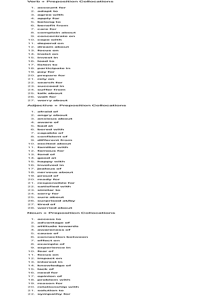 Collocations B2 | PDF