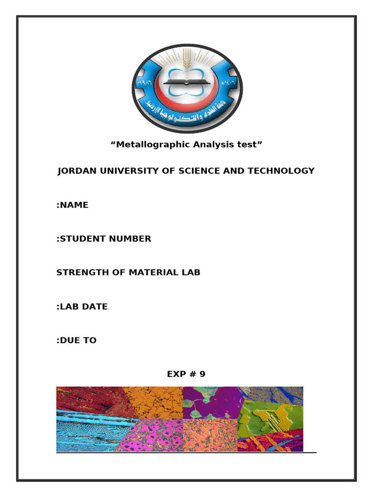 EXP9 | PDF | Metallurgy | Building Materials
