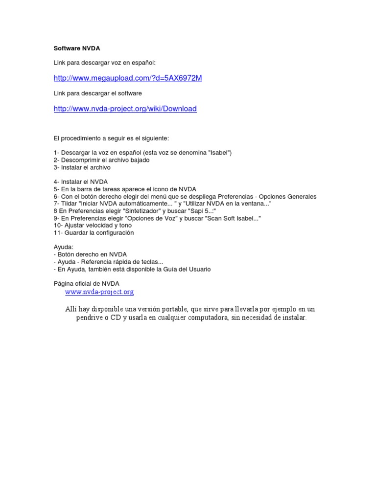 Tutorial Nvda | PDF