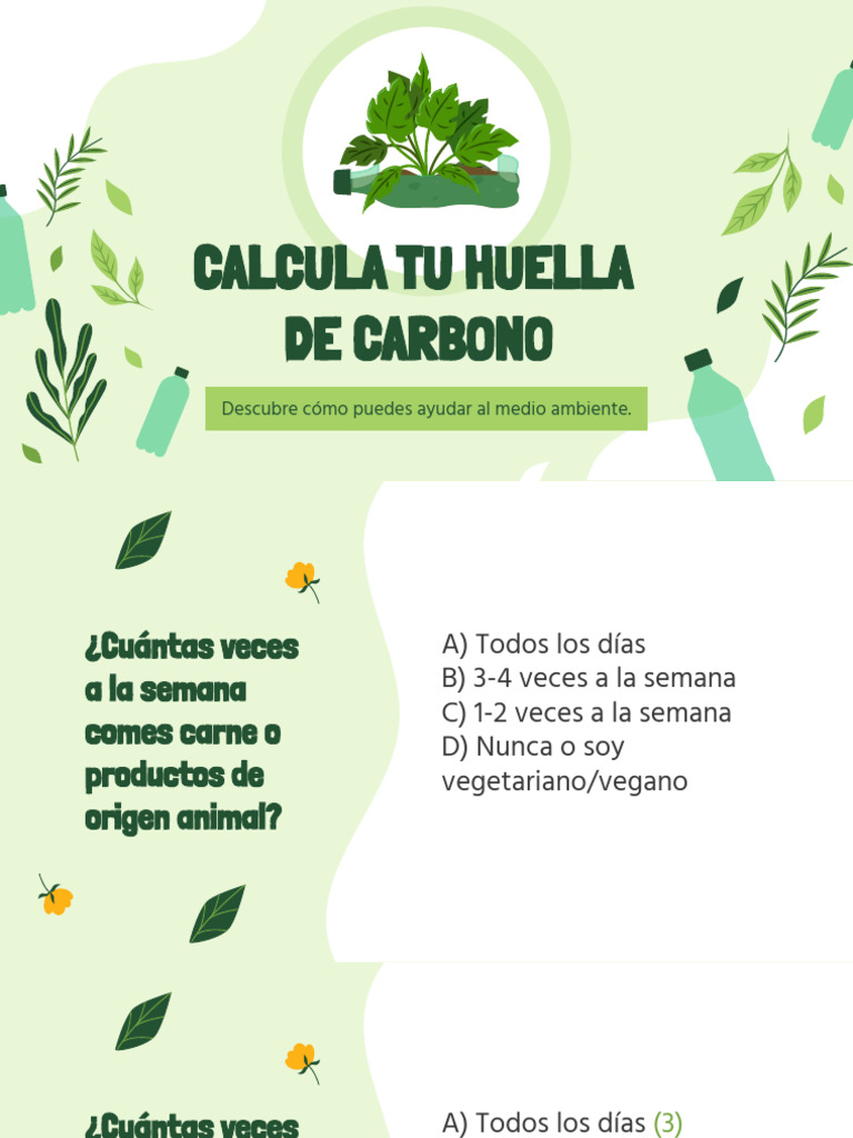 Calcula tu huella de carbono fácilmente | PDF | Residuos | Entorno natural
