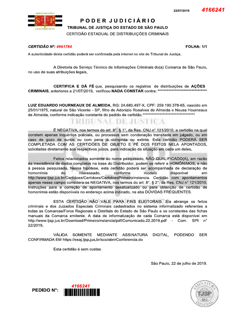 Distribuição de Processos Criminais Da Justiça Estadual - Distrital | PDF