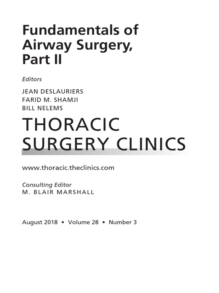 Fundamentals of Airway Surgery, Part II XTSC | PDF