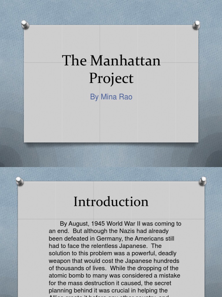 The Manhattan Project: by Mina Rao | PDF | Manhattan Project ...