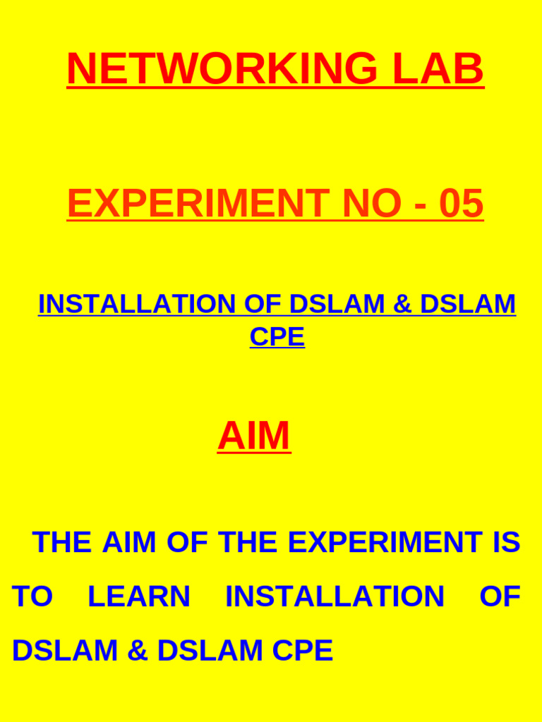 DSLAM Installation and Configuration Guide | PDF | Digital Subscriber ...