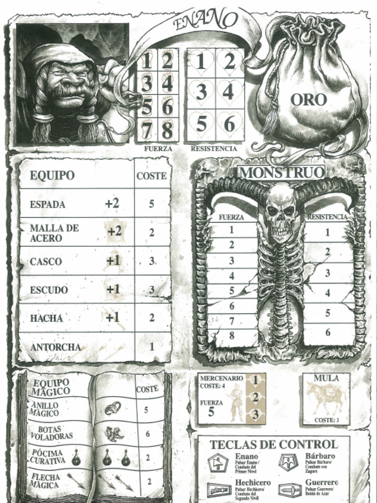 Tarjetas de Jugador (La Leyenda de Zagore) | PDF