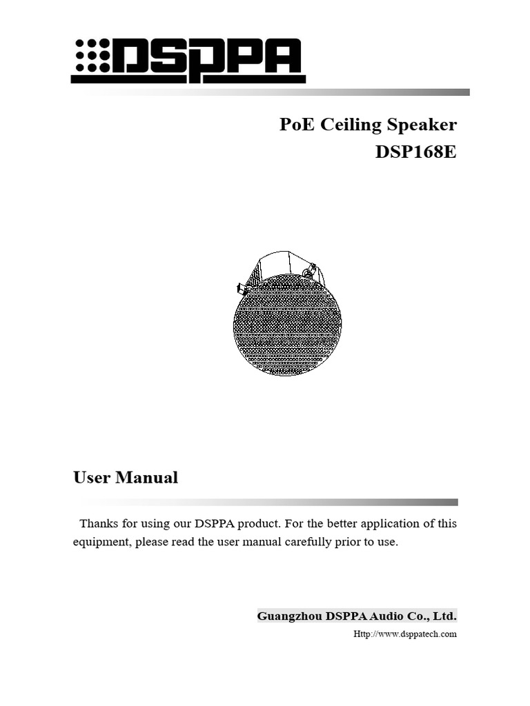 PoE Ceiling Speaker User Manual | PDF | Computer Network | Ip Address