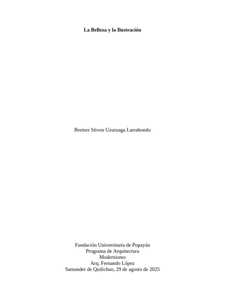 La Belleza y La Ilustración | PDF | Belleza | Estética