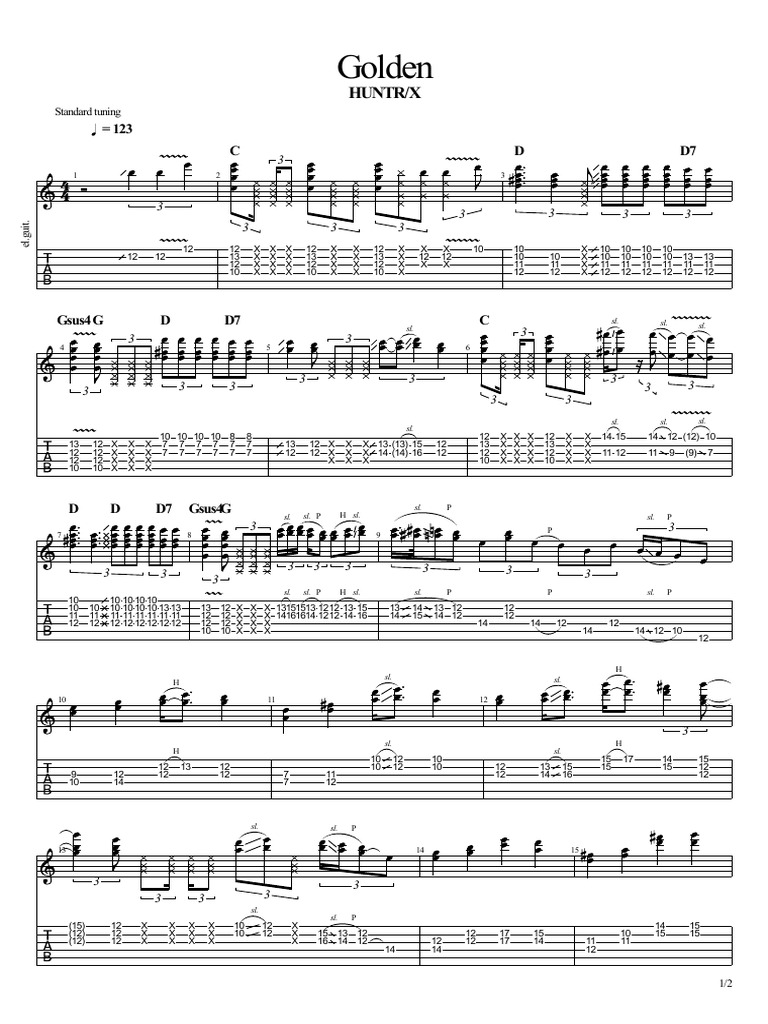 Golden Guitar Tabs and Chords Guide | PDF