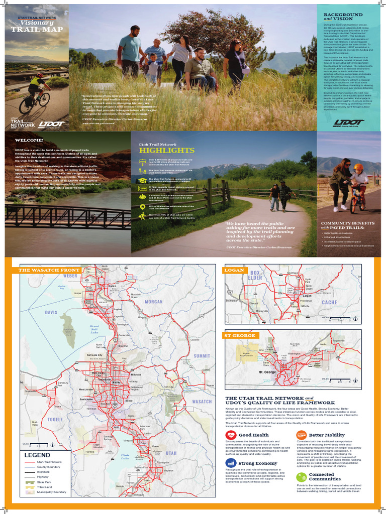 Utah Trail Network Visionary Map | PDF | Utah | Ogden