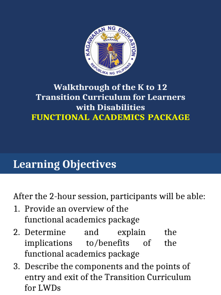 K-12 Transition Curriculum for Disabilities | PDF | Learning | Phonics