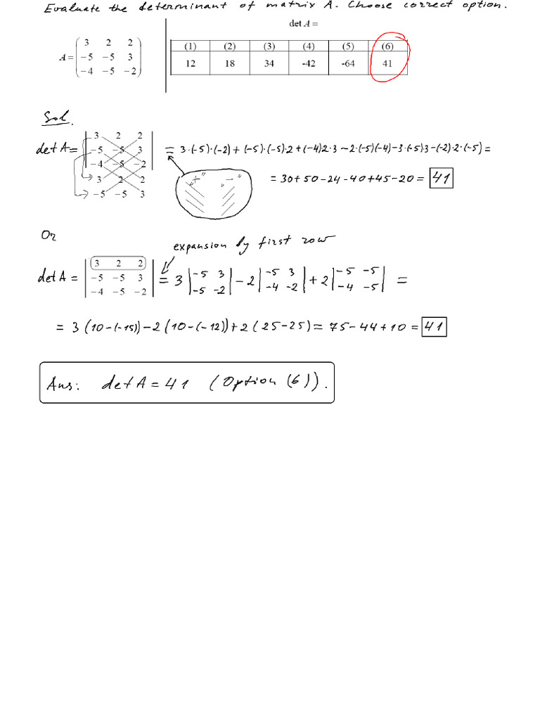 Determinants 3x3 Example en | PDF