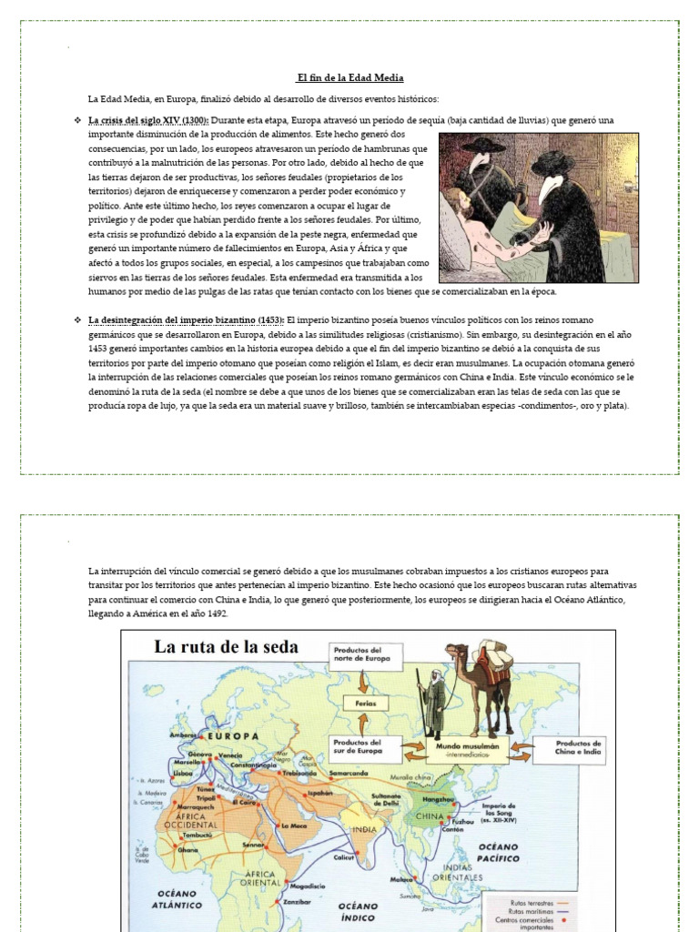 Tema Explicado-El Fin de La Edad Media y La Edad Moderna | PDF | Edades ...