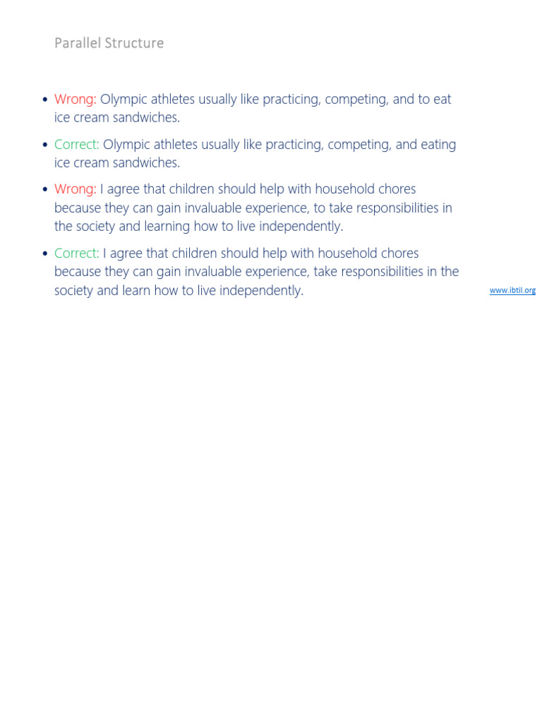 4 Parallel Structure | PDF