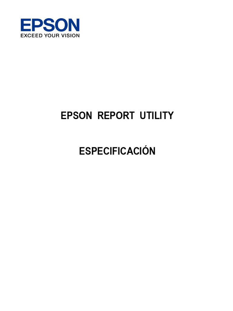 Especificaciones de Epson Report Utility | PDF | Microsoft Windows ...