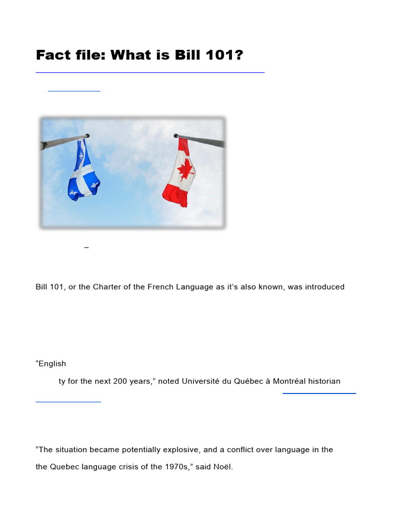 5-01-03-What Is Bill 101 | PDF | Quebec | Provinces And Territories Of ...