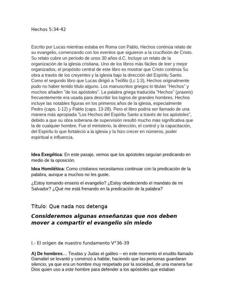 Hechos 5-34 | PDF | Jesús | Iglesia cristiana