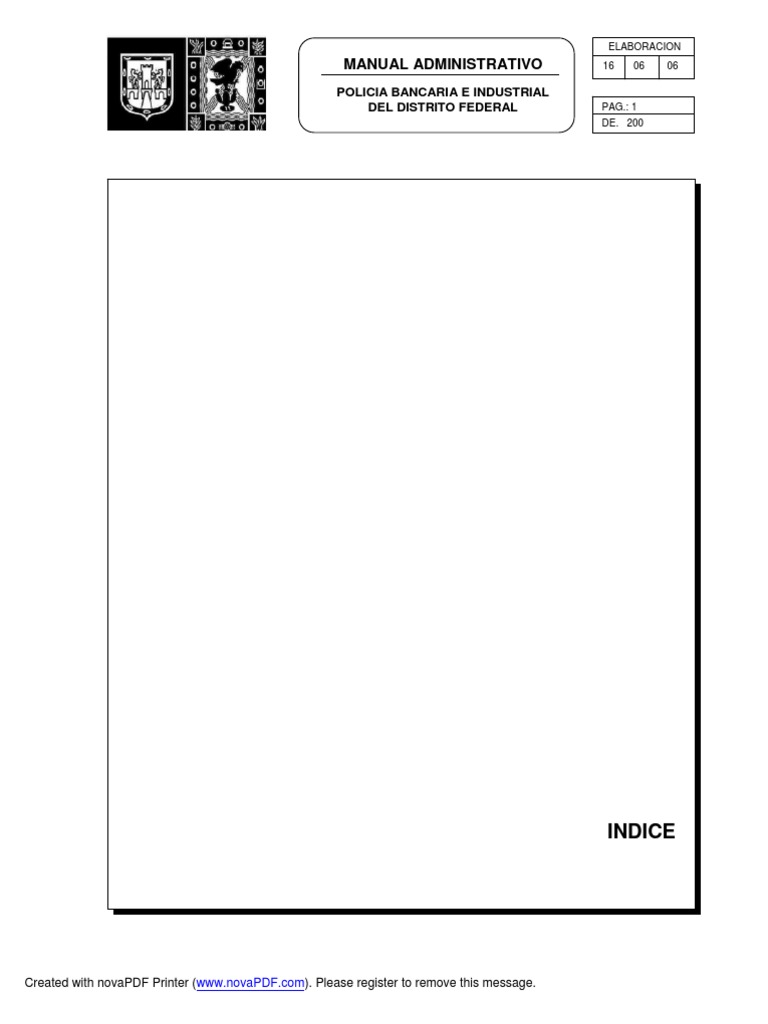 Manual Administrativo PBI | PDF | Policía | Ciudad de México
