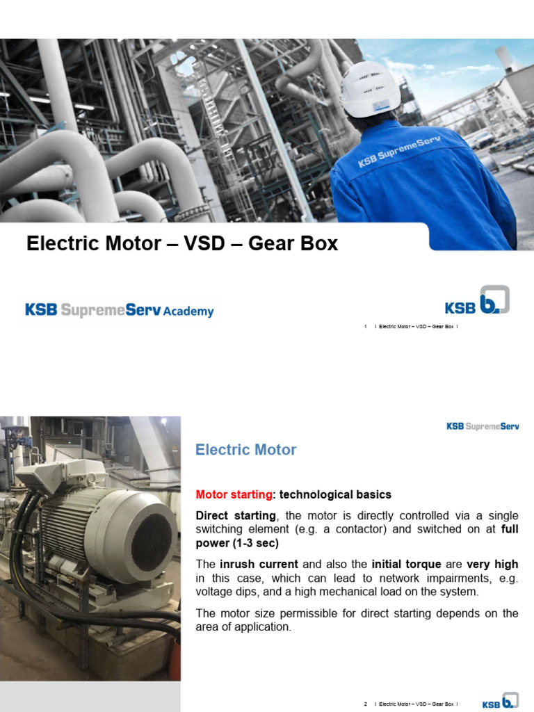 09 Motor VSD Gear Box | PDF | Electric Motor | Mains Electricity