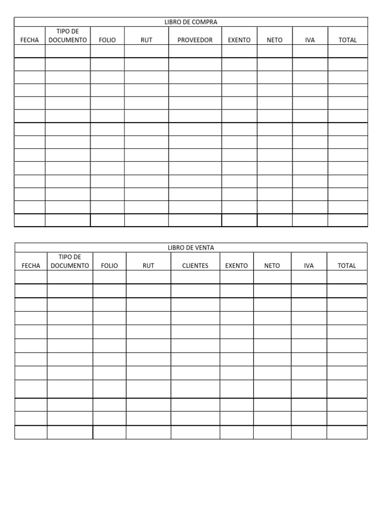 Libro de Compra y Venta | PDF