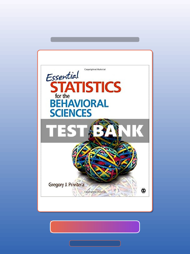 Answers for Essential Statistics for the Behavioral Sciences 1 Ed ...