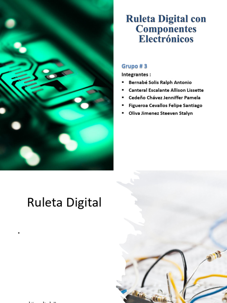 Ruleta - Digital - Grupo 3 | PDF | Electrónica | Diodo emisor de luz