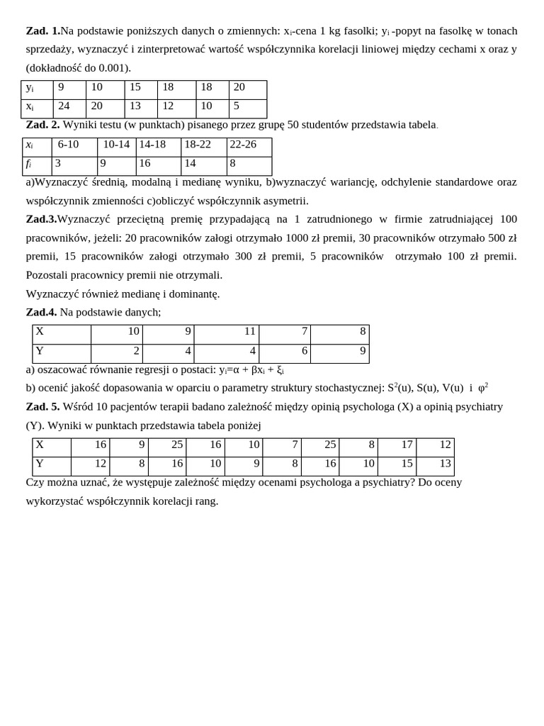 Zaawansowane Metody Zadania Do Zaliczenia | PDF