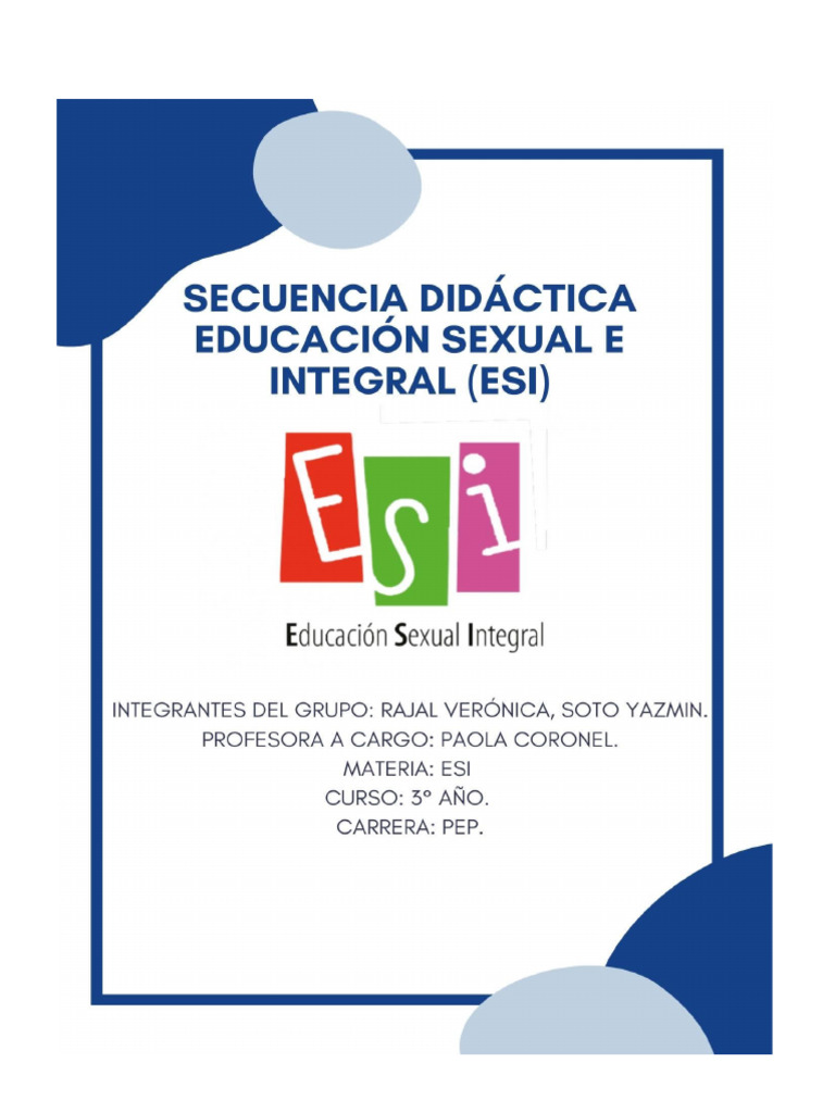 Secuencia Esi | PDF | Infección transmitida sexualmente | Educación sexual